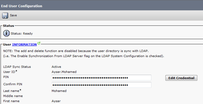 CUCM integration with Active Directory | Root